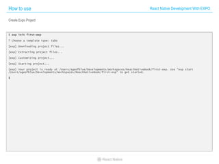 React native development with expo | PPTX