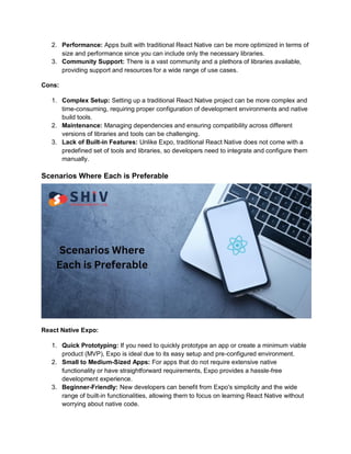 React Native Expo vs. Traditional React Native in USA: Pros and Cons | PDF