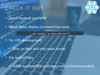 React native first impression | PPT