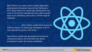 React Native for Mobile App Development: A Quick Guide | PPT