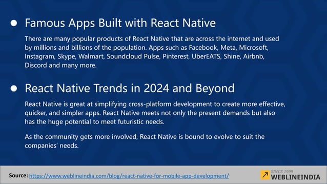 React Native for Mobile App Development: A Quick Guide | PPT