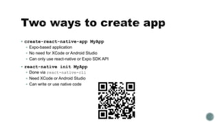 React native introduction | PPT
