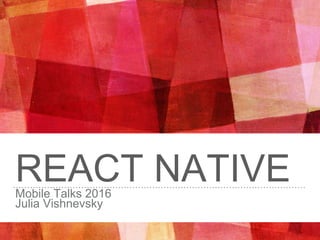 React Native Intro | PPT