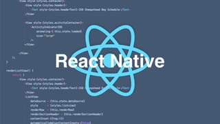 Putting the Native in React Native - React Native Boston | PPT