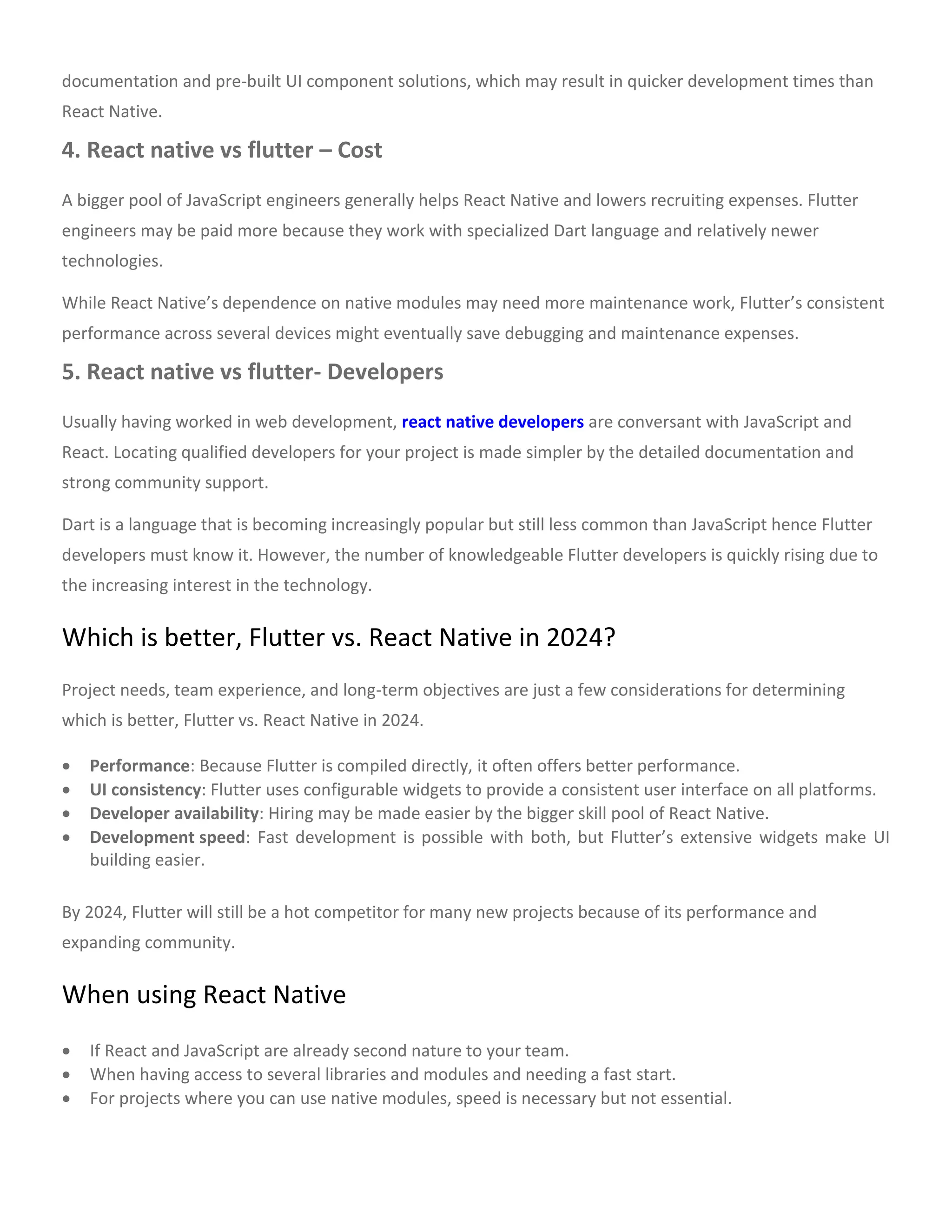 React Native vs Flutter - SSTech System | PDF