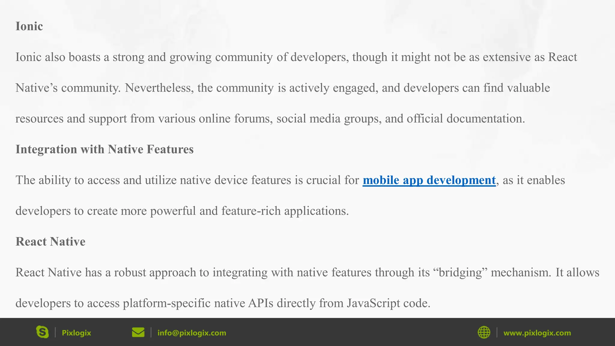 React Native Vs Ionic The Best Mobile App Framework Ppt