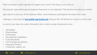 React Native vs Ionic - The Best Mobile App Framework | PDF
