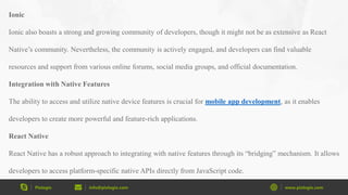 React Native vs Ionic - The Best Mobile App Framework | PDF