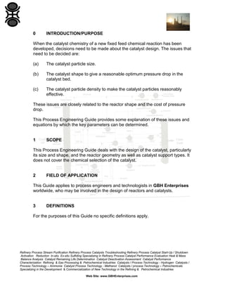 Reactor and Catalyst Design | PDF
