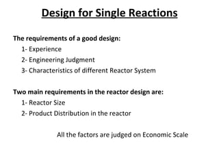 Reactor Design 6 | PPT