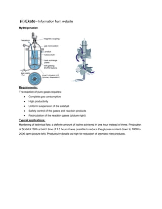 Reactor & Impeller Design in Hydrogenation | PDF