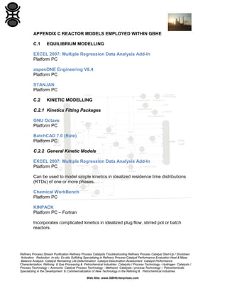 Reactor Modeling Tools - An Overview | PDF | Chemistry | Science