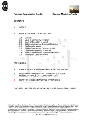 Reactor Modeling Tools - An Overview | PDF | Chemistry | Science