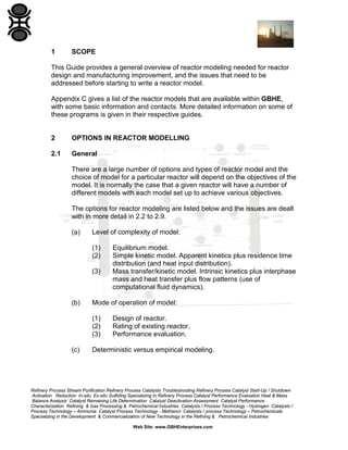 Reactor Modeling Tools - An Overview | PDF | Chemistry | Science