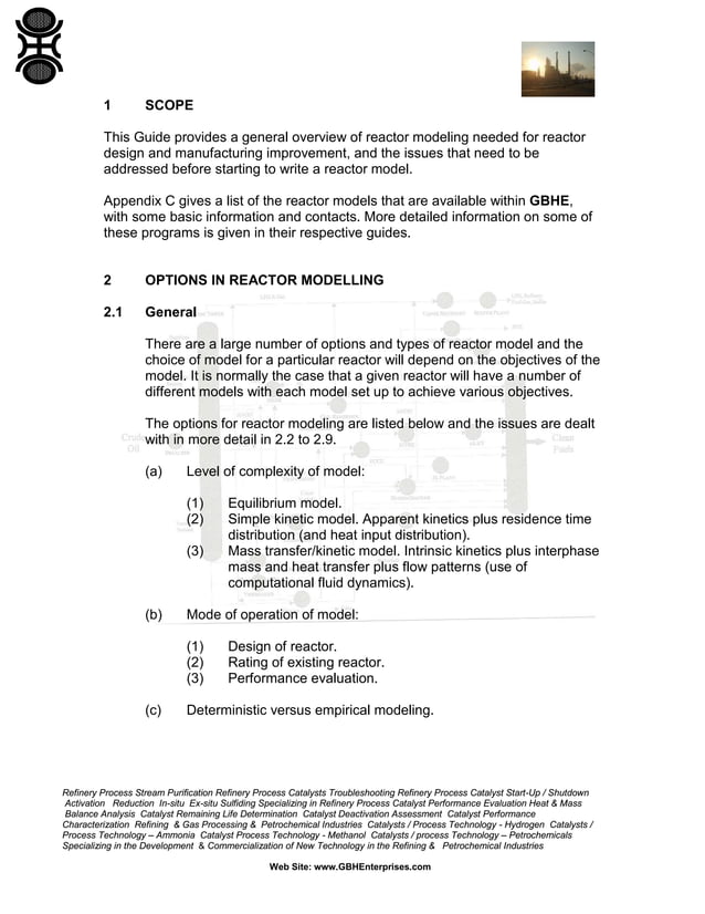 Reactor Modeling Tools - An Overview | PDF | Chemistry | Science