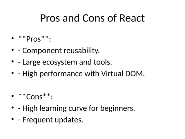 Mastering React: Building Modern and Interactive User Interfaces | PPTX