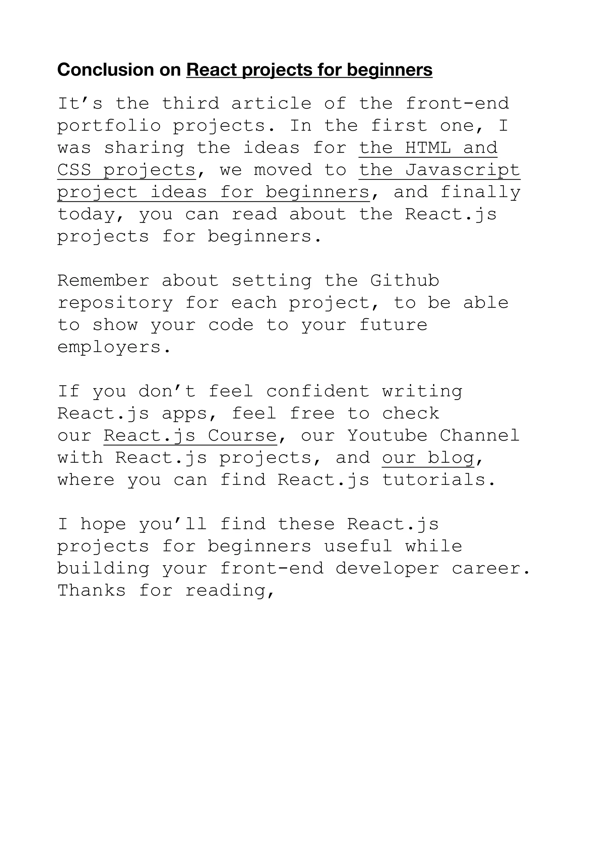 React Projects For Beginners Pdf Web Development Internet