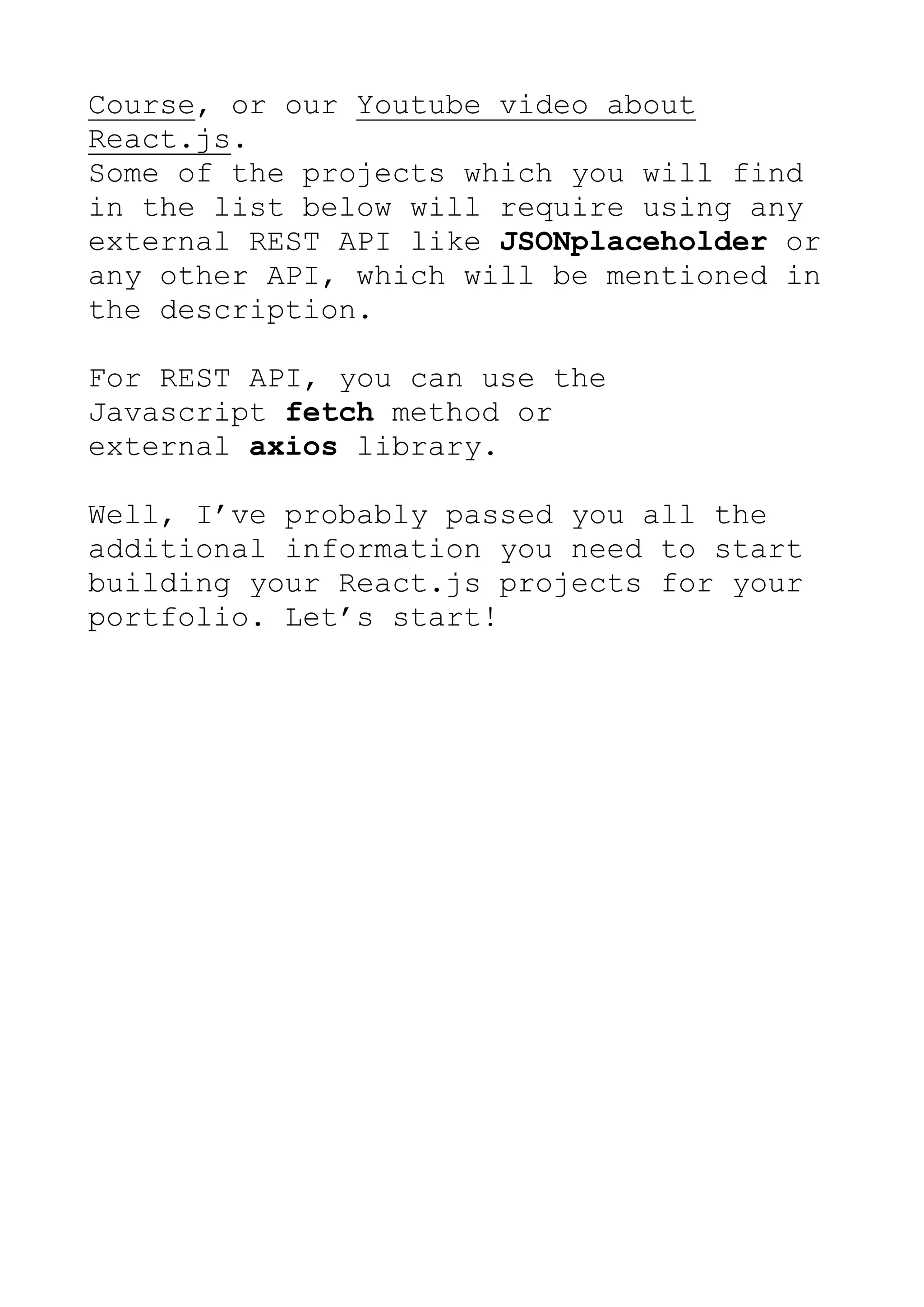 React projects for beginners | PDF