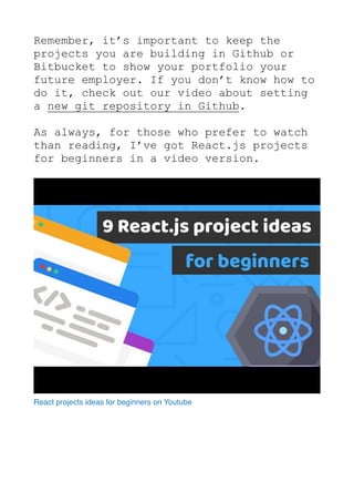 React projects for beginners | PDF | Web Development | Internet