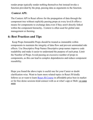 Props concepts in React JS Course for beginners .docx