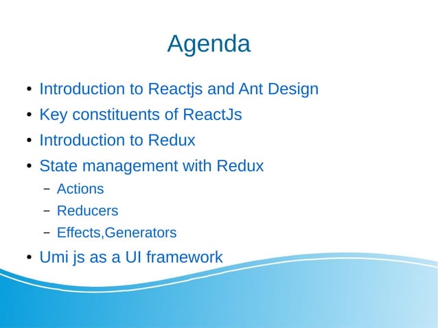 React Redux AntD and Umi js | PPT React Redux AntD and Umi js | PPT
