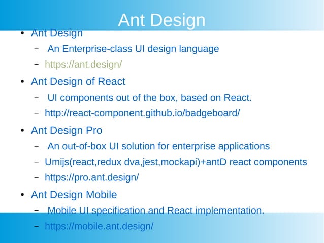 React Redux AntD and Umi js | PPT React Redux AntD and Umi js | PPT