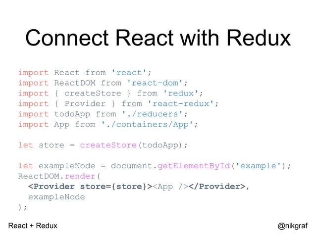 React + Redux Introduction | PPTX