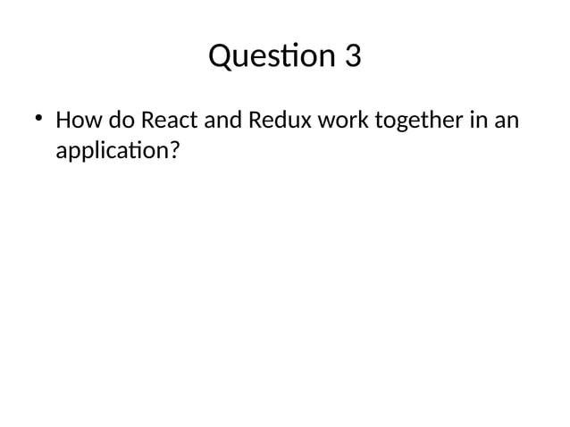 React Redux QCM | PPT