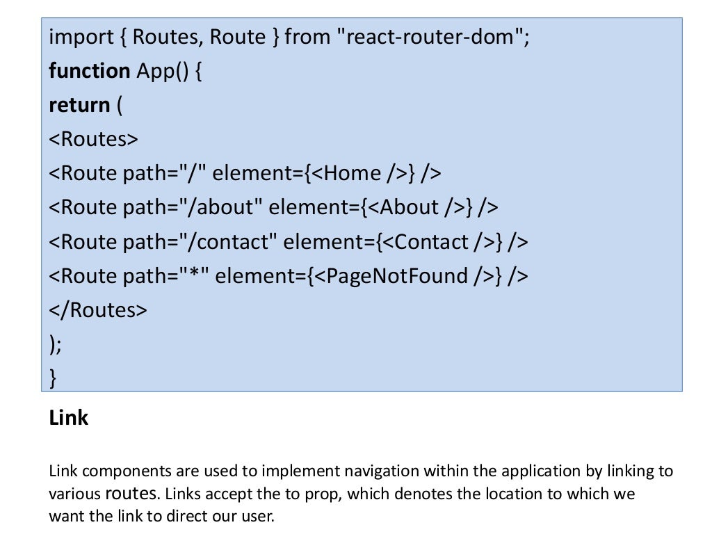 React Router Explanationpptx