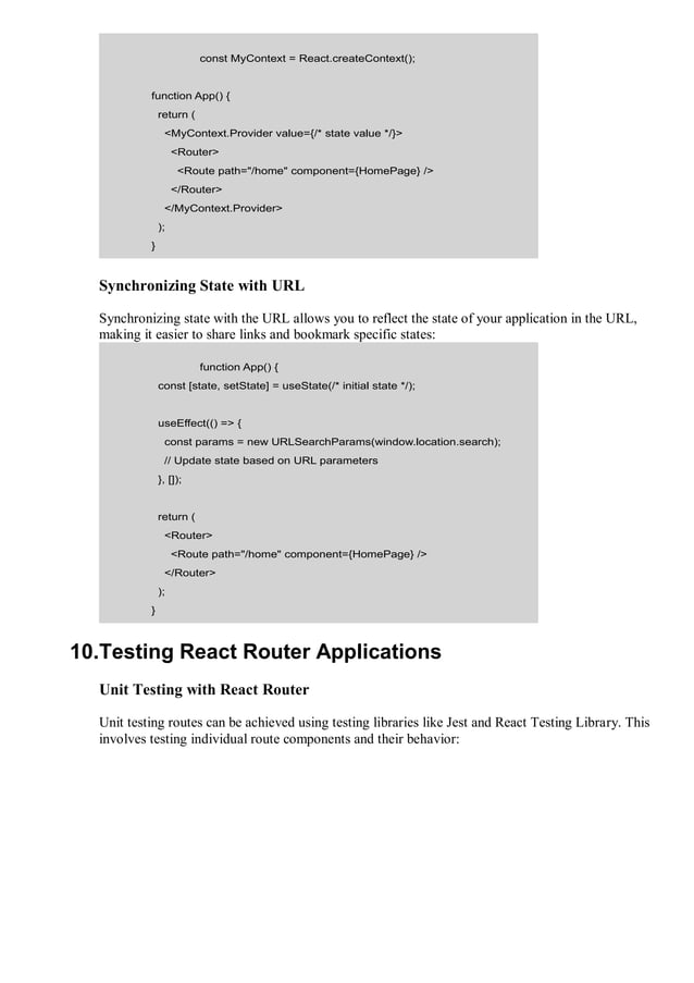 Learn more about React Router & it's properties | PDF | Web Development ...