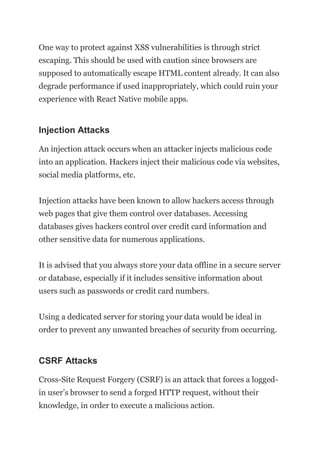 React security vulnerabilities | PDF