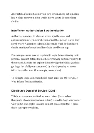 React security vulnerabilities | PDF