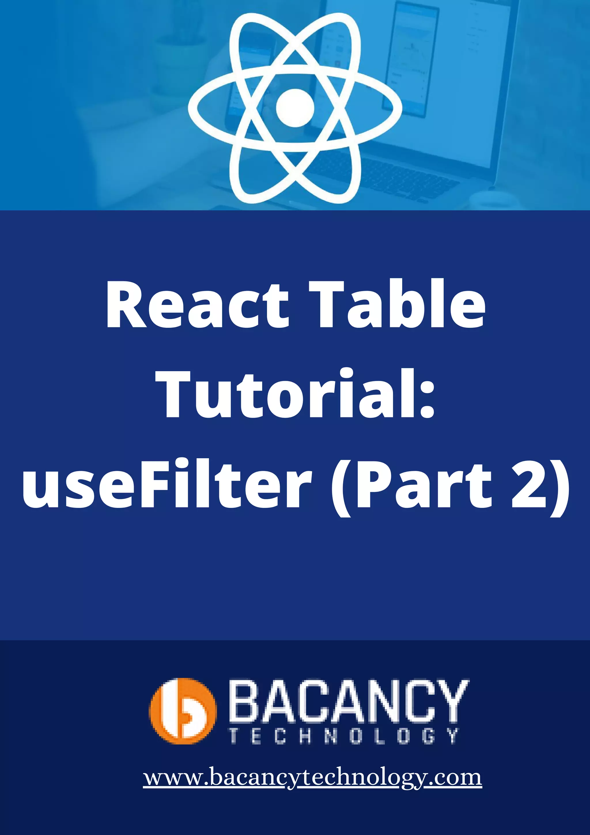 React Table Tutorial Use Filter Part 2 Pdf