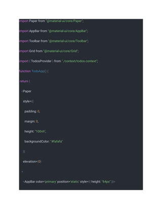 Simple React Todo List | PDF