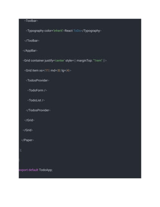 Simple React Todo List | PDF