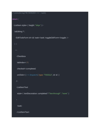 Simple React Todo List | PDF