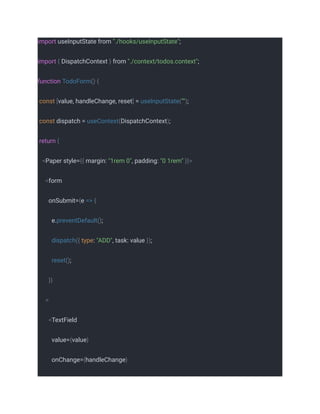 Simple React Todo List | PDF | Web Development | Internet