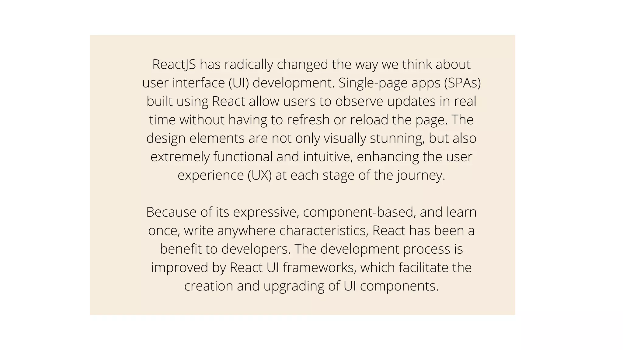 React Ui Frameworks The Key To Developing Top Performing Applications Pdf