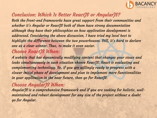 React vs. angular a comprehensive guideline for choosing right front ...
