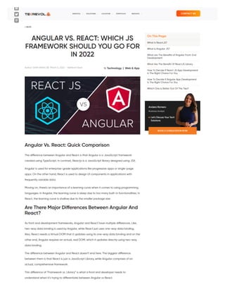 React vs angular | PDF | Web Development | Internet