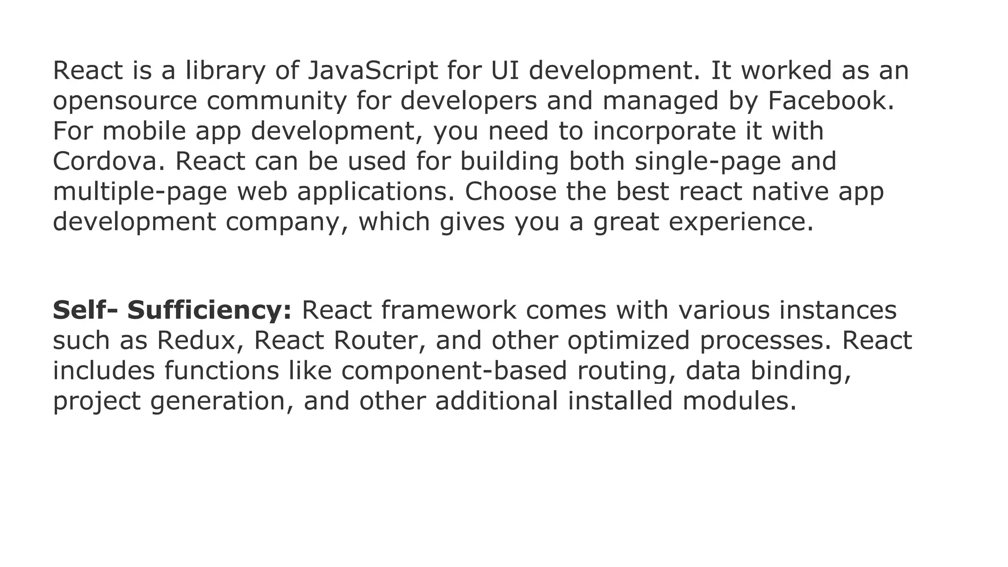 React Vs Angular What To Choose For Your App Ppt