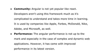 React vs angular what to choose for your app | PPT