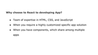 React vs angular what to choose for your app | PPT