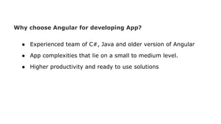 React vs angular what to choose for your app | PPT