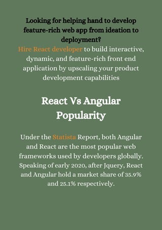 React vs angular which front end framework should you choose and why ...