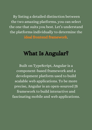 React vs angular which front end framework should you choose and why ...