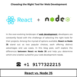 React vs Node js: Which is Better for Web Development? - Semiosis Software Private Limited | PDF