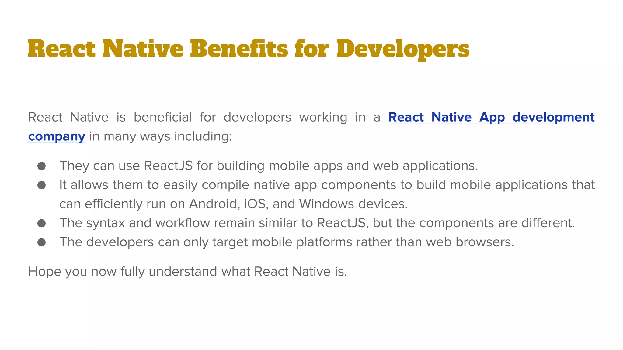 React vs React Native | PPT