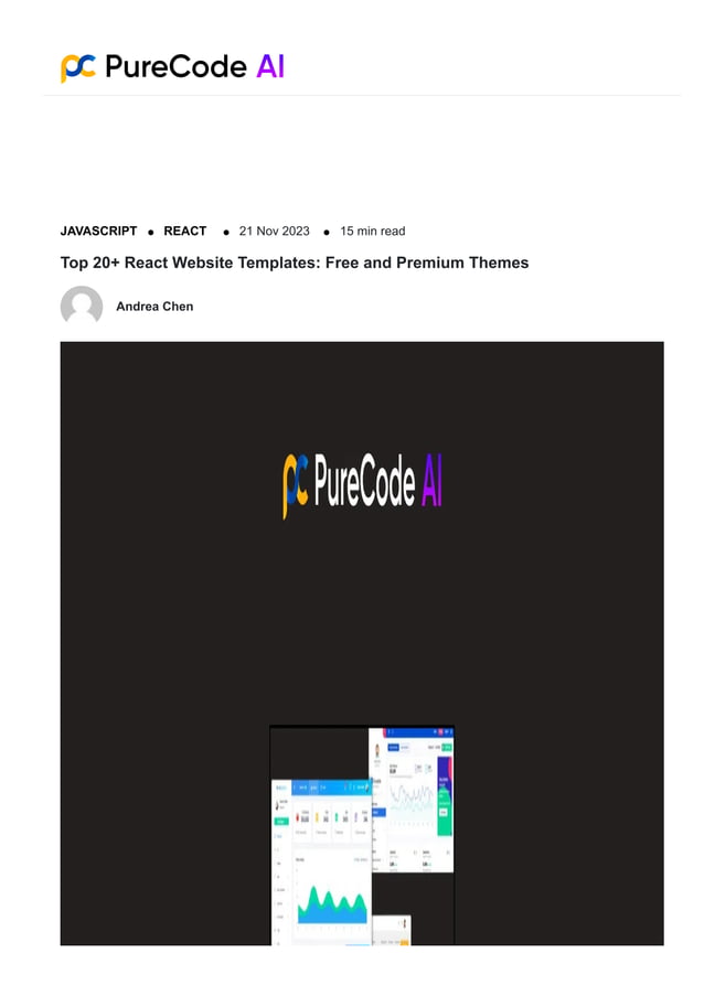 Top 20+ React Website Templates: Free and Premium Themes - Blogs | PDF