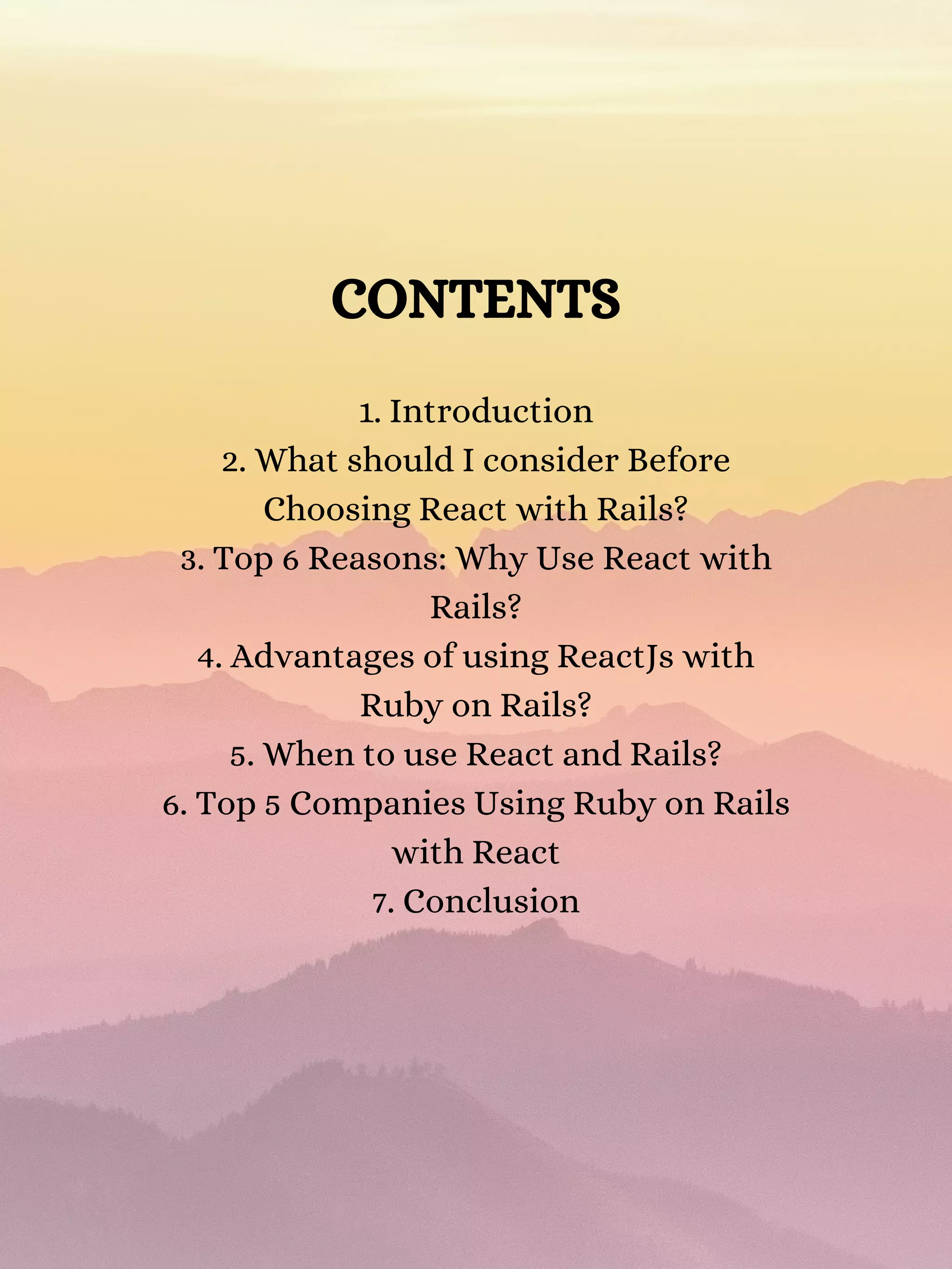 React with rails a perfect combination to build modern web application | PDF